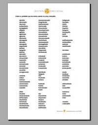 lista emociones - Gestión Emocional